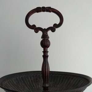 Vintage French Metal Brown Cake Bon Bon Stand Style Five Tier Serving ...
