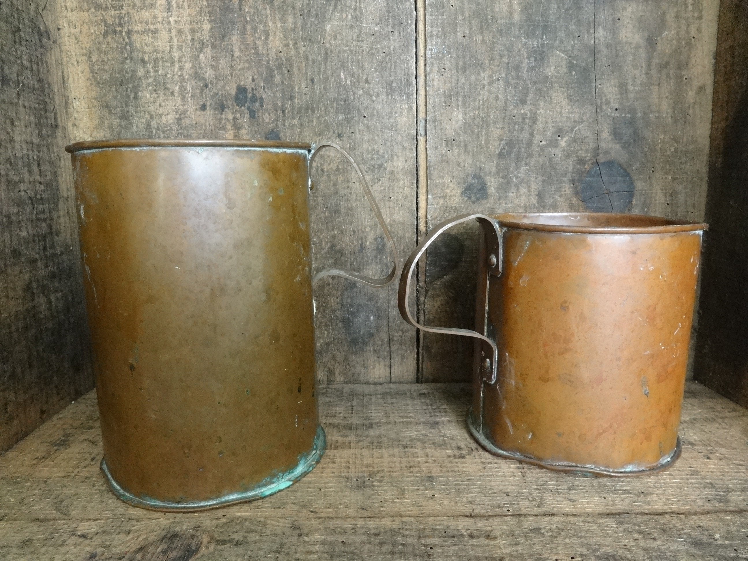 Antique French Copper Measuring Cups Tankards Jug Cup Beaker | Etsy