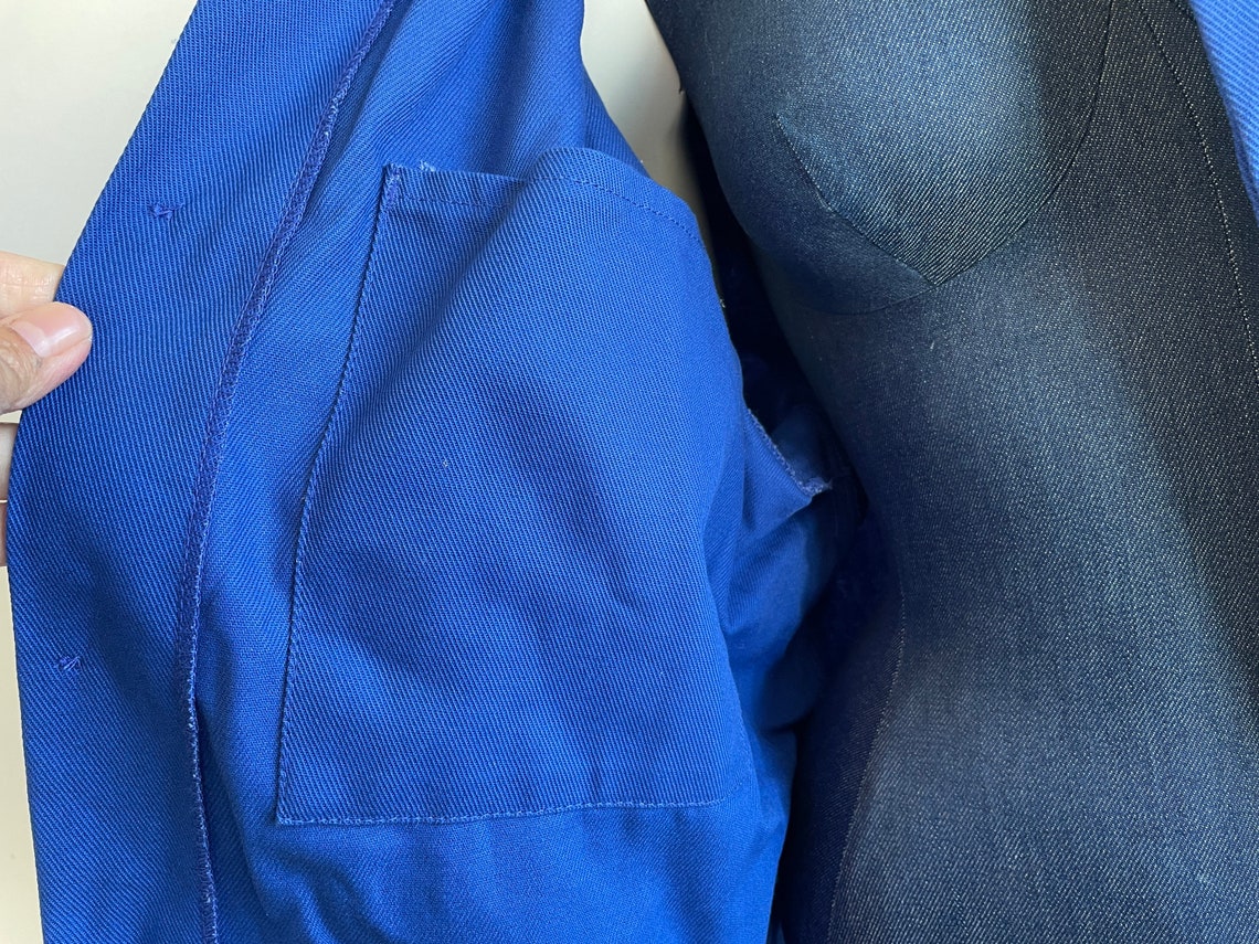 Vintage French Blue Work Cotton Jacket Farmer Jacket Indigo - Etsy