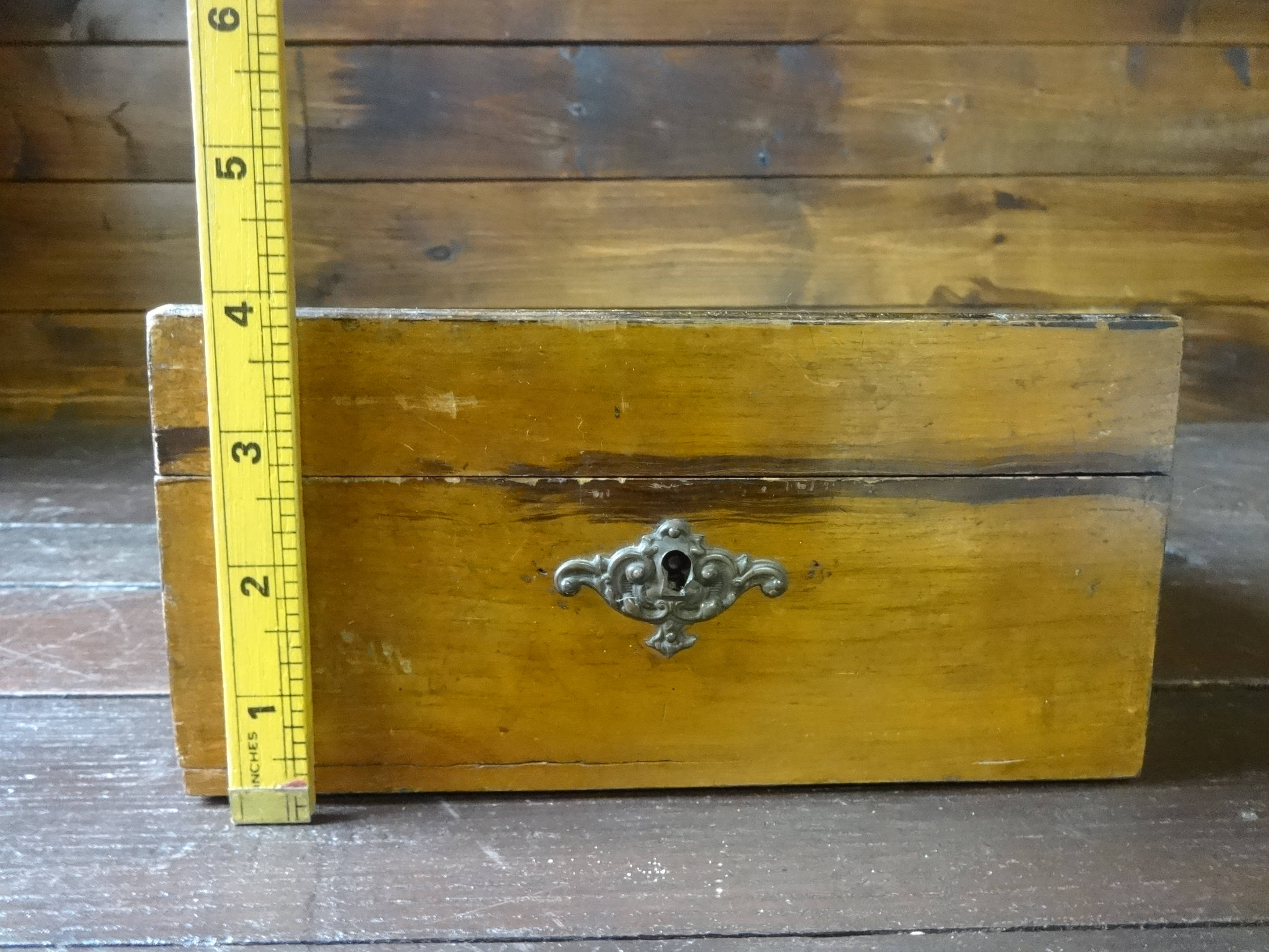 Antique Dutch Wooden Wood Storage Box With Mirror Hand Made | Etsy