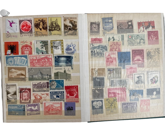 Vintage Stamp Album With Stamps Assorted Stamps Collector Gift China ...