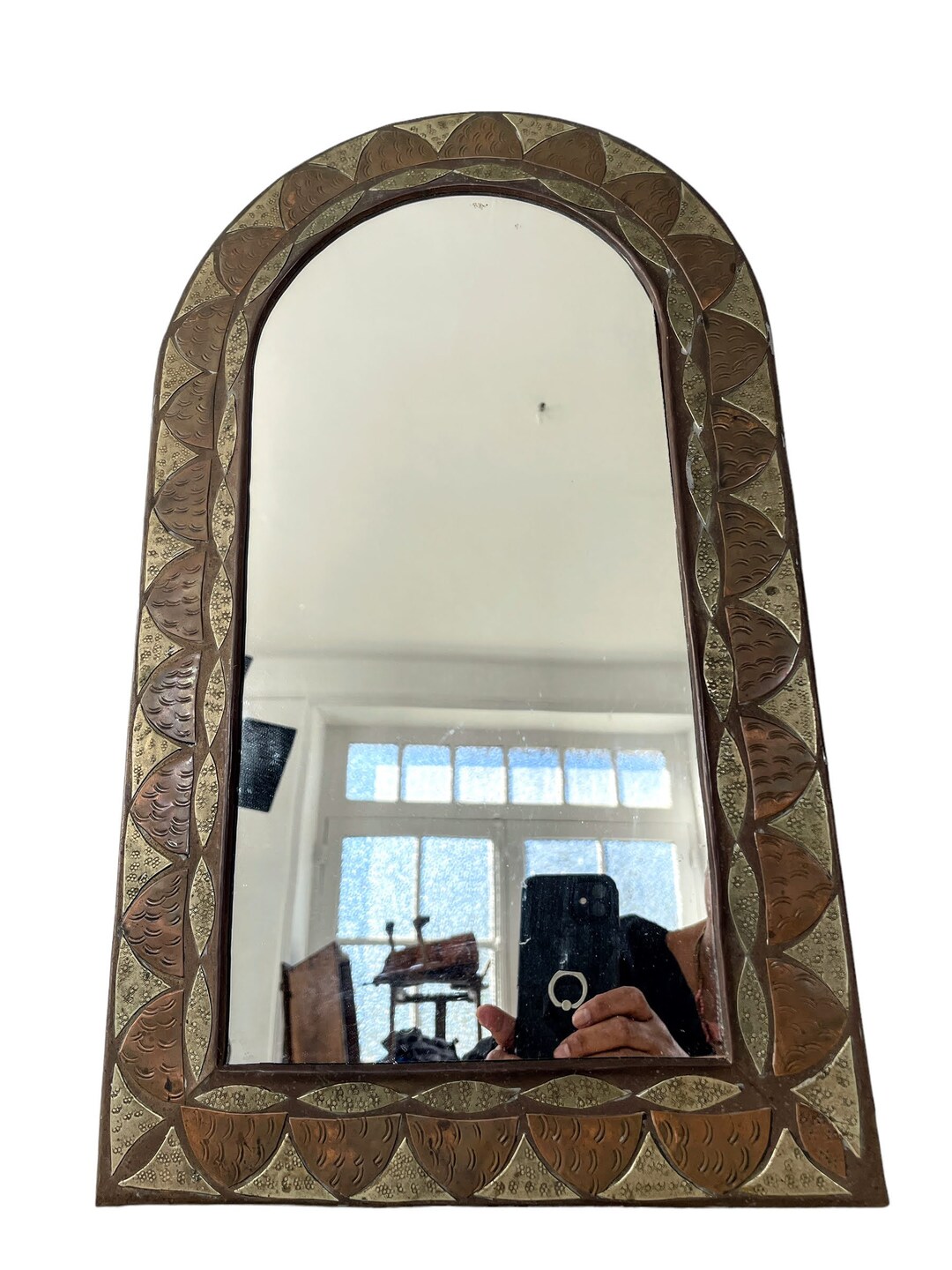 Vintage Moroccan Arabian Tunisian Islamic Mirror Brass Copper Metal ...