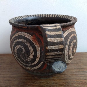 Vintage Greek Pottery Cup Mug Tankard Copy of Piece Made in 1500BC ...