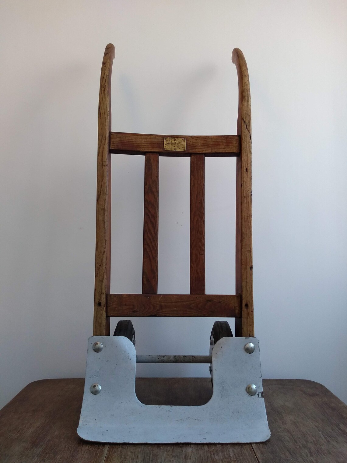 Vintage French Wooden Wood Metal Barrow Barrel Sack Trolley | Etsy