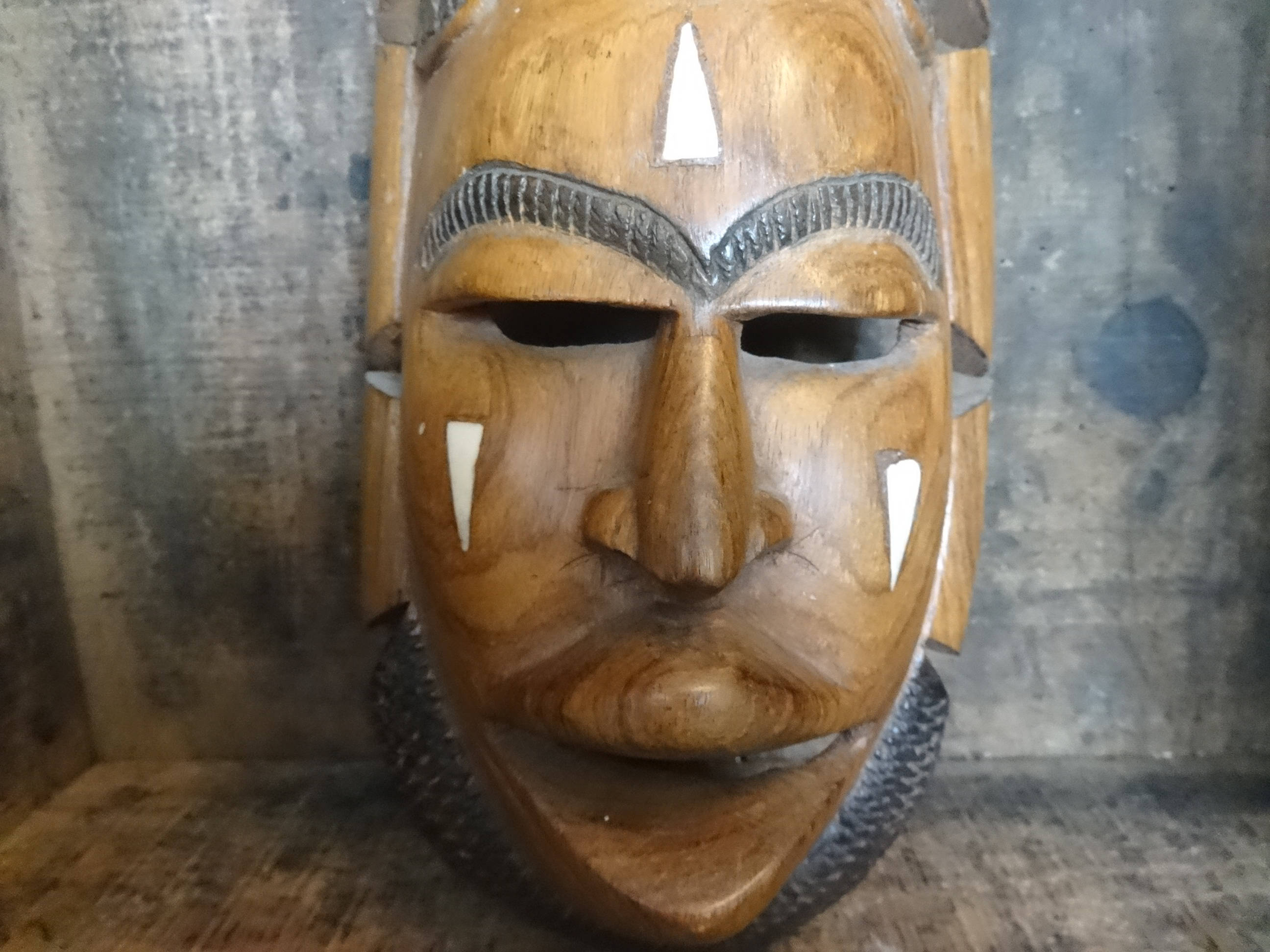 Vintage African Figurine Mask Statue Primitive Art Carving | Etsy