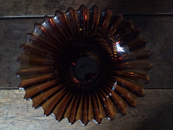 Vintage English Beautiful Brown Glass Stylish Retro Vase Pot | Etsy