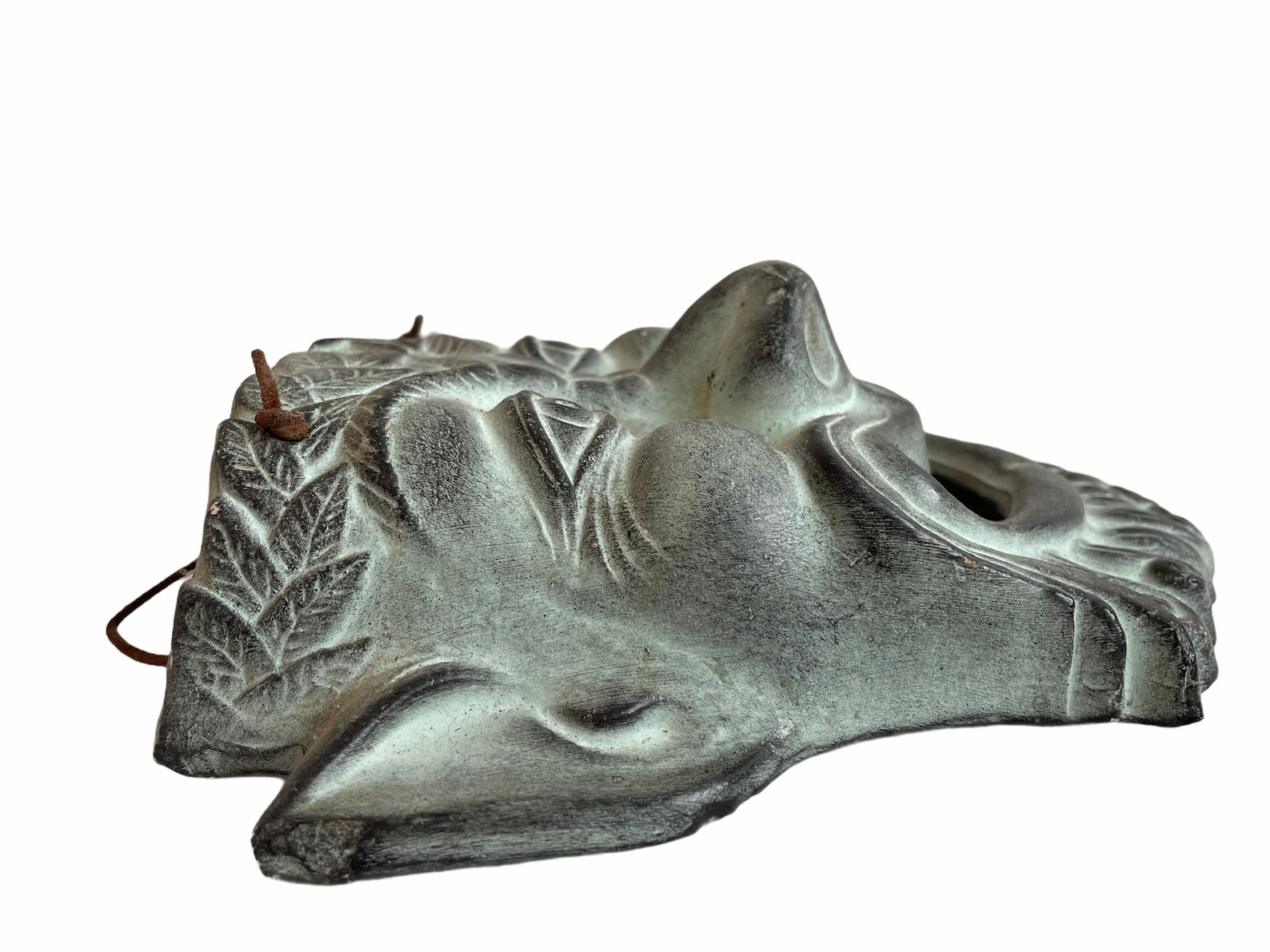 Vintage Greek Satyr Devil Grey Green Clay Face Mask Wall | Etsy