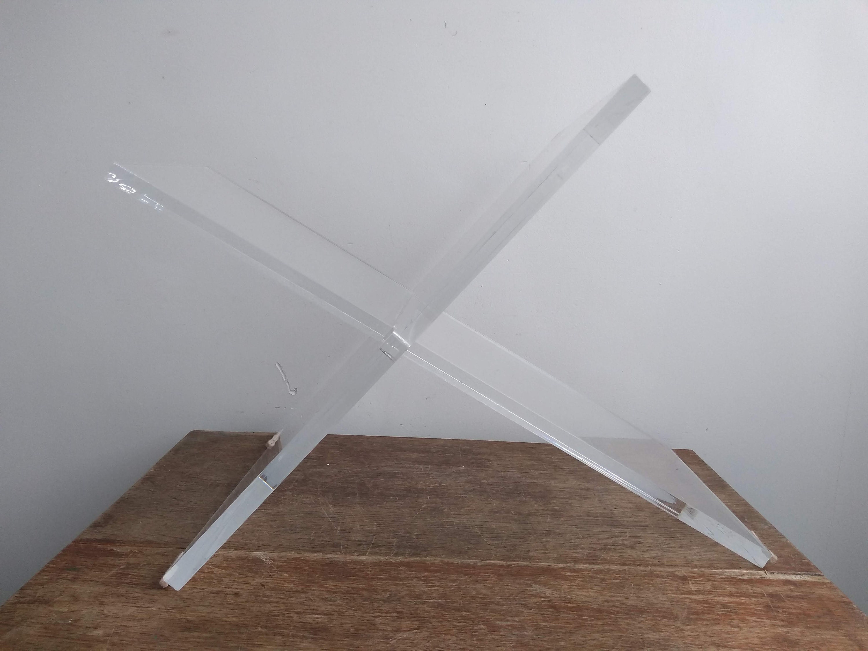 Vintage French Thick Perspex Plastic Plexiglass Book Magazine Newspaper ...
