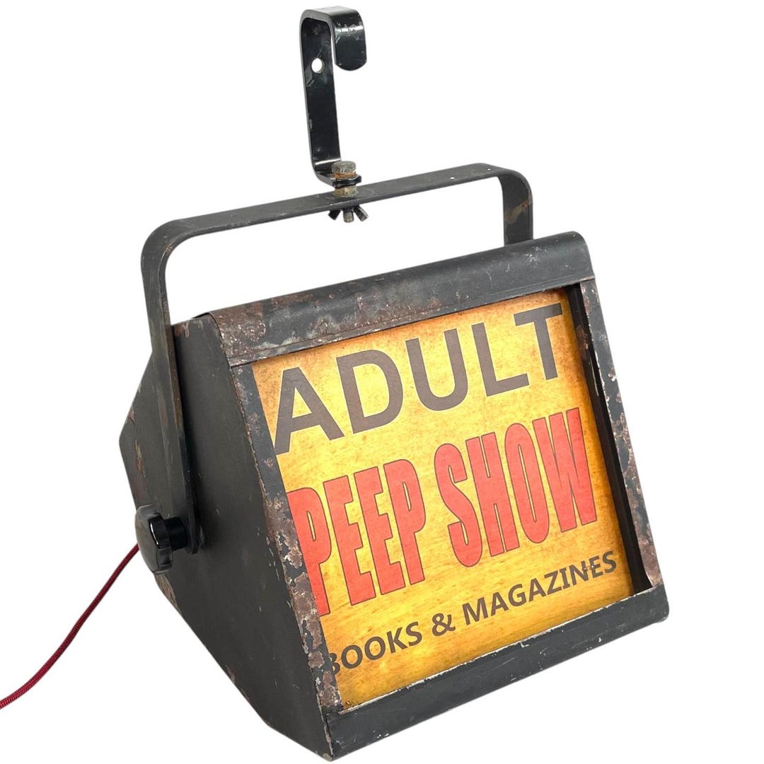 Vintage English Adapted Upcycled Adult Peep Show Sex Shop Advertising ...