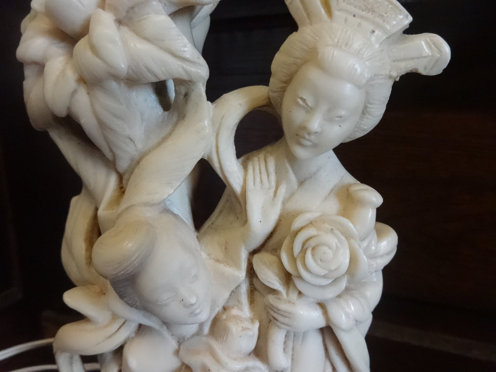 Vintage Chinese Japanese Oriental Asian Geisha Rose Flower - Etsy