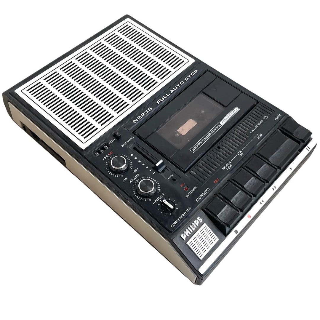 Vintage Philips N2235 Cassette Tape Recorder Audio Equipment Circa 1970 ...