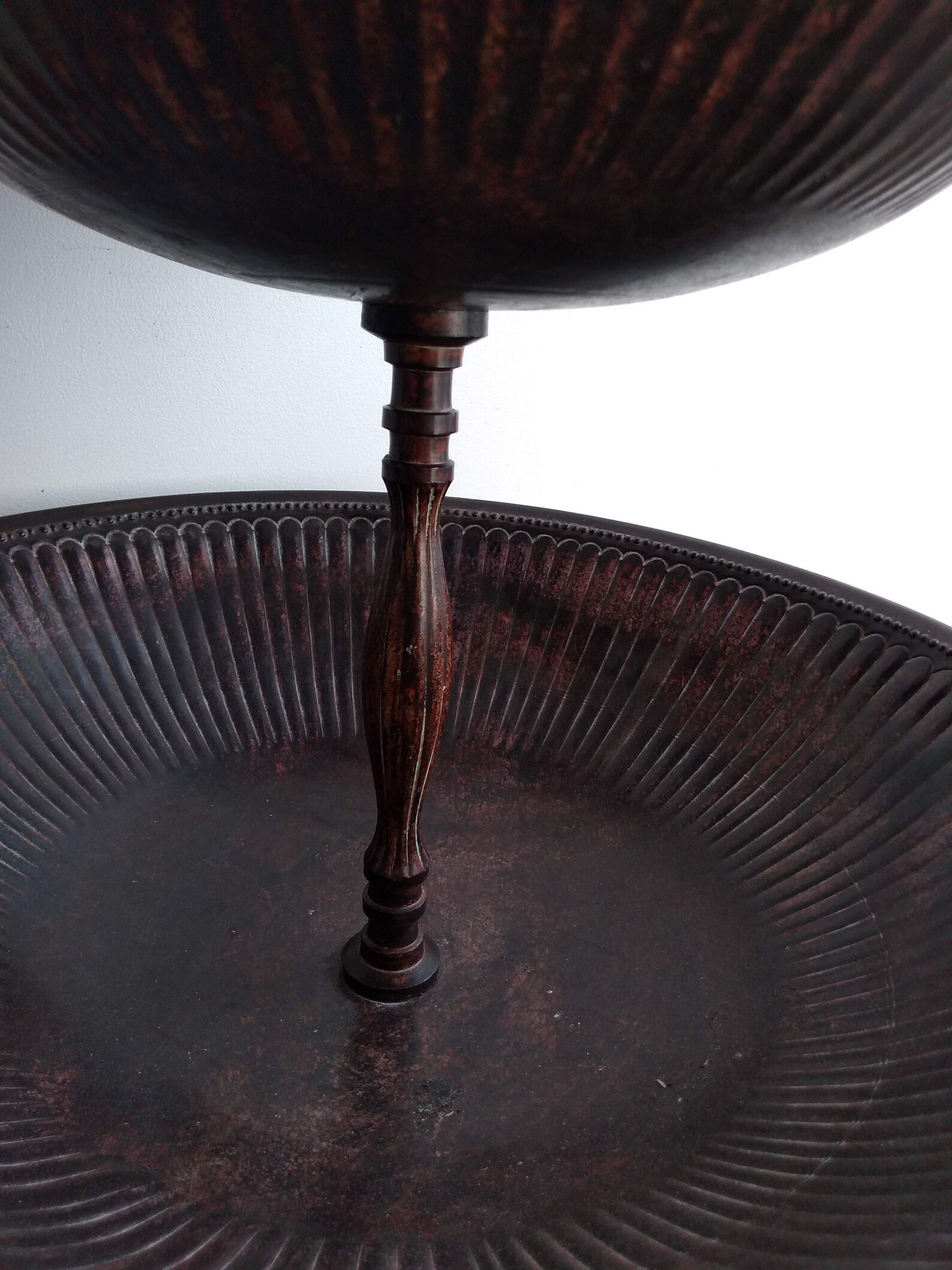 Vintage French Metal Brown Cake Bon Bon Stand Style Five Tier Serving ...