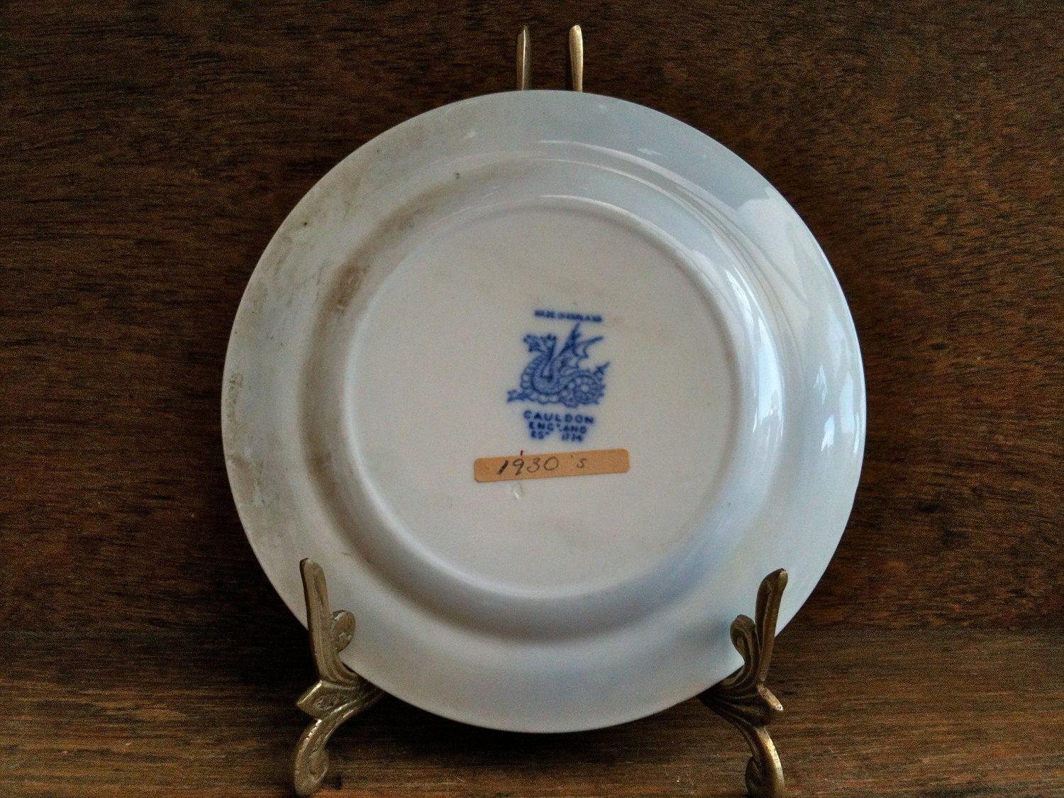 Vintage English Blue and White Dragon Side Plate circa | Etsy