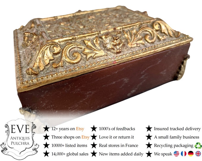 Vintage Ornate Gold Jewelry Box Vintage Gold Box Ornate Gold - Etsy