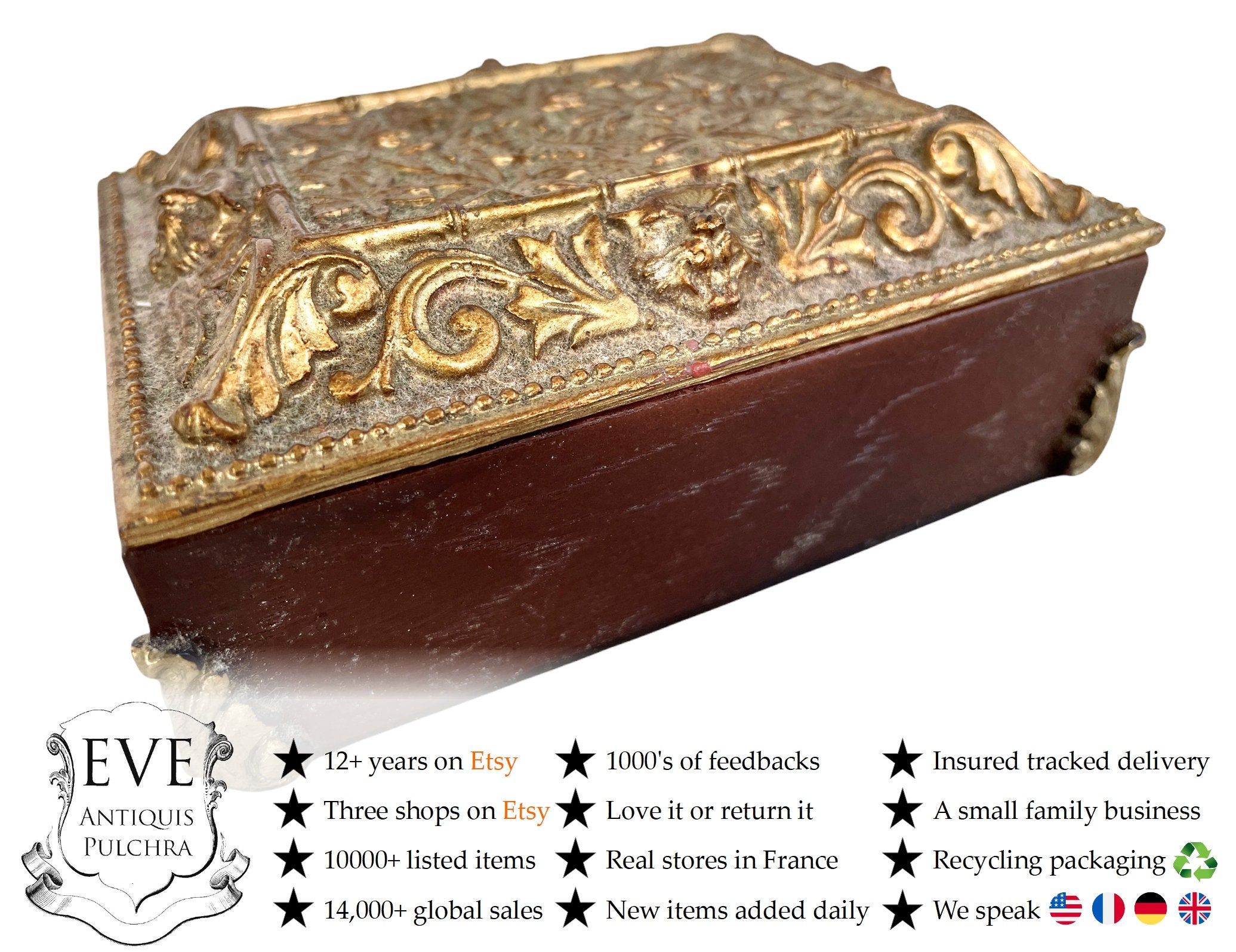 Ornate Gold Ring Box - Etsy