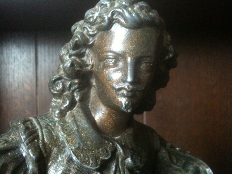 Antique French Cast Metal Man Figurine Statue Ornament Circa - Etsy