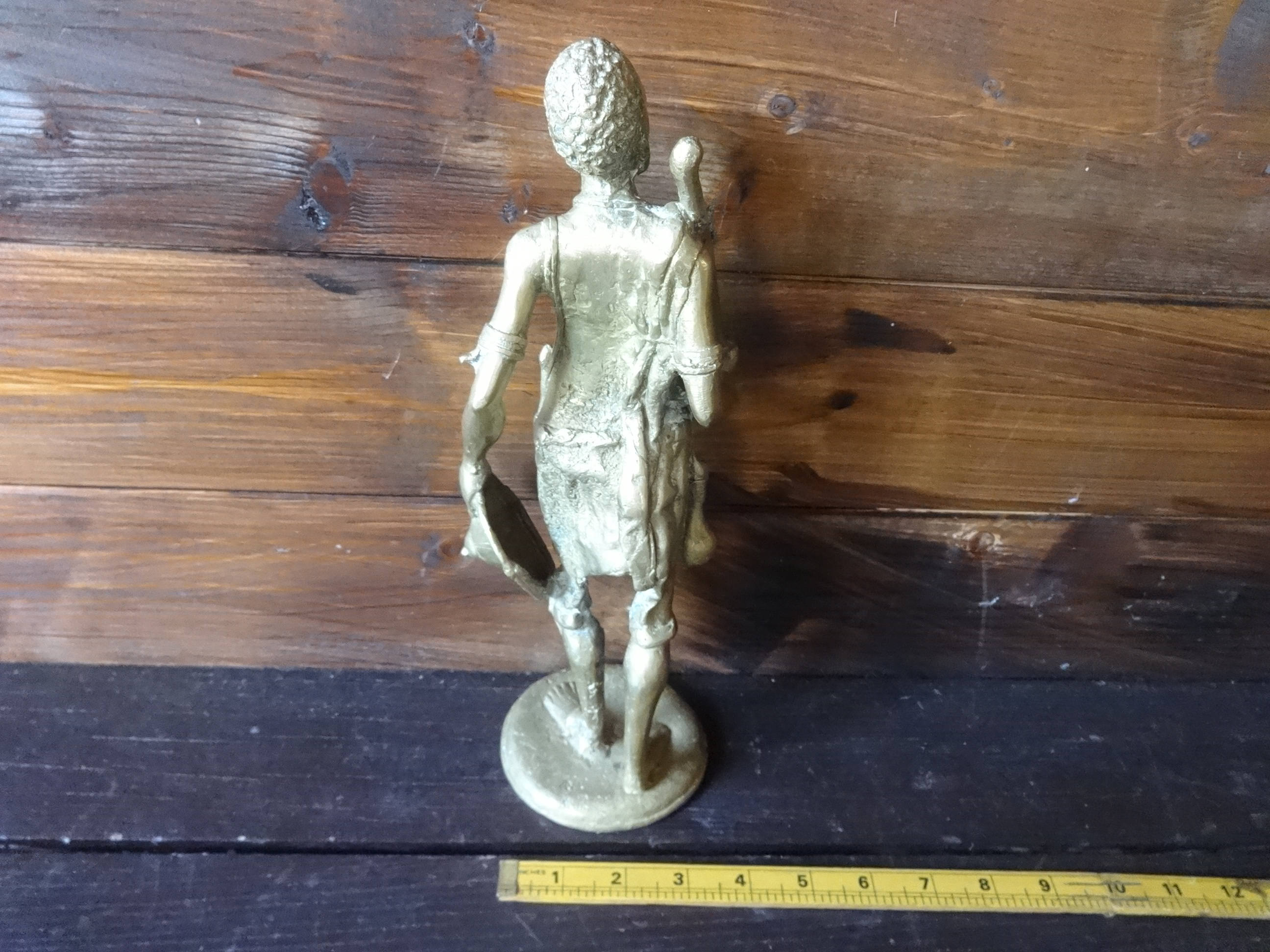 Vintage African Man Hunter Gatherer Statue Ornament Primitive Art ...
