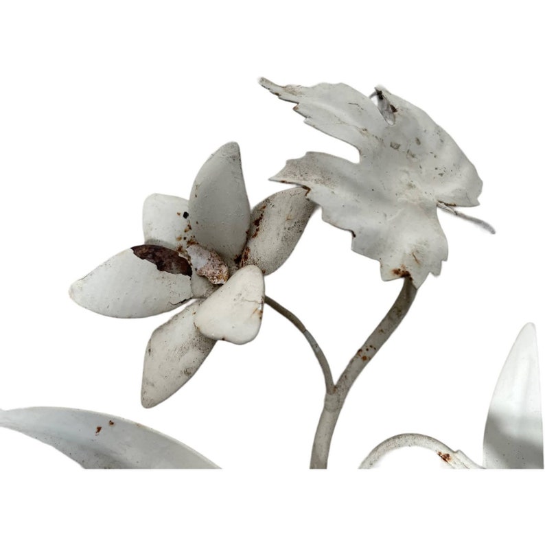 Vintage French Toleware Style Metal Berry Sheaf Flower Vine Petal ...