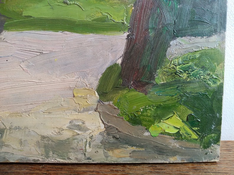 Vintage French Impressionist Impressionalism Woodland House Cottage ...