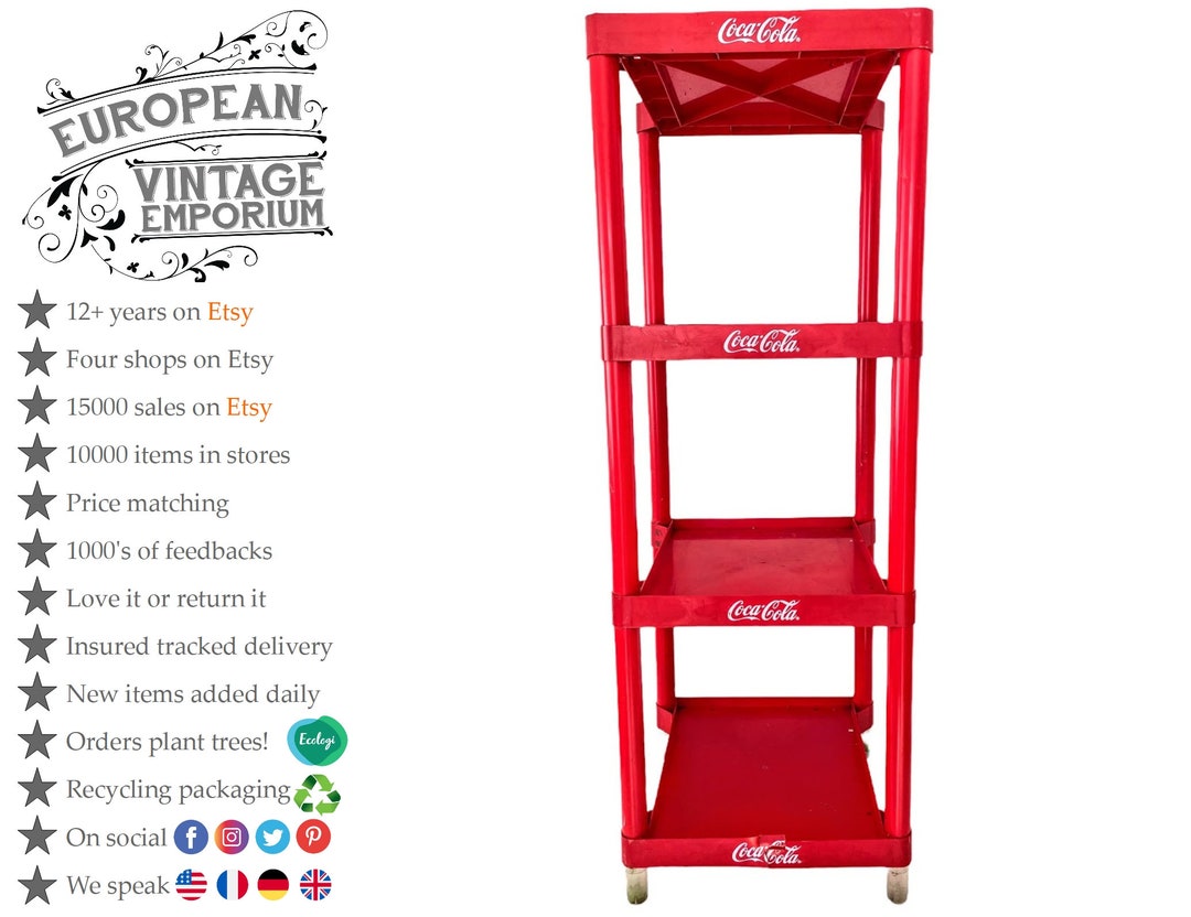 Vintage French Coca Cola Shop Shelving Drinks Bottle Display Unit ...