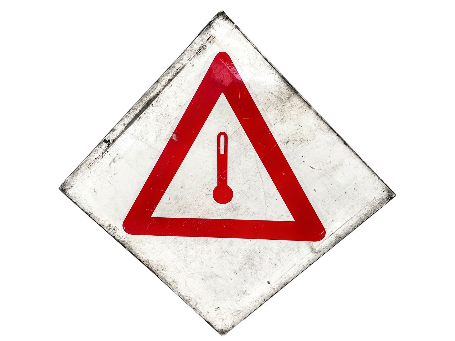 Vintage French High Temperature Display Warning Sign Hot to Touch ...