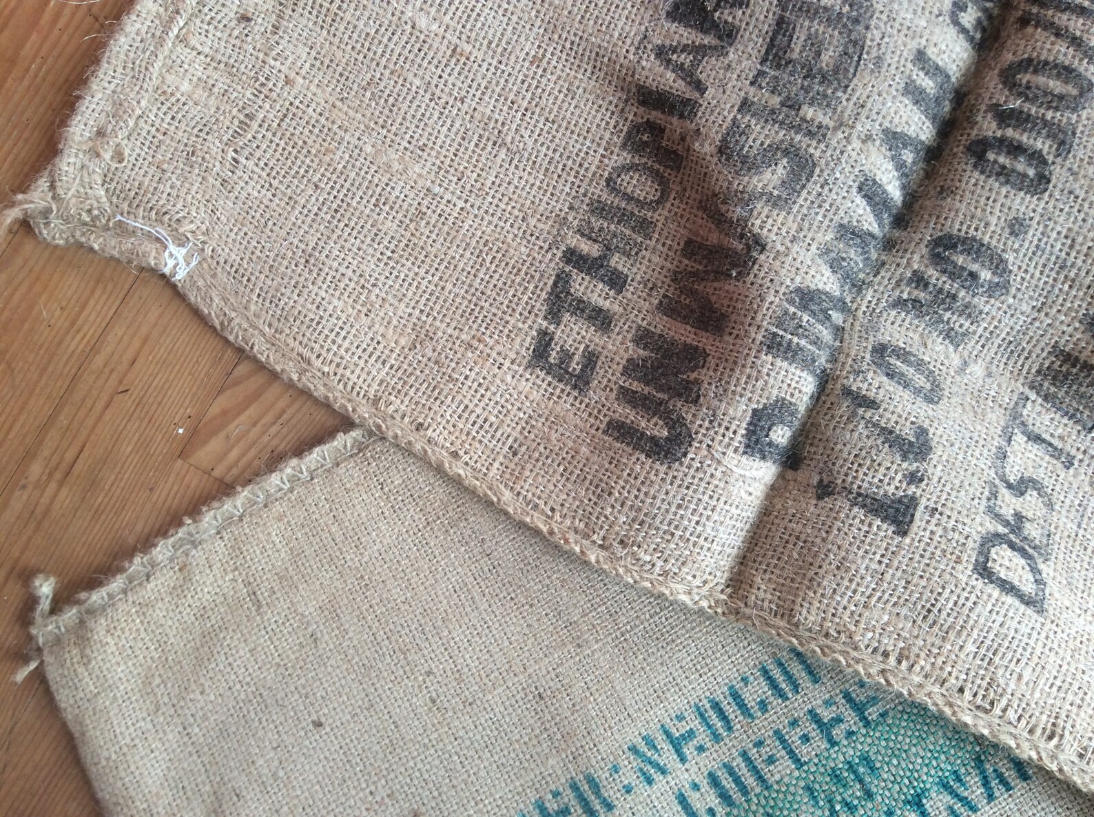 Vintage Mystery Imported Large Hessian Coffee Bean Sack Bag - Etsy