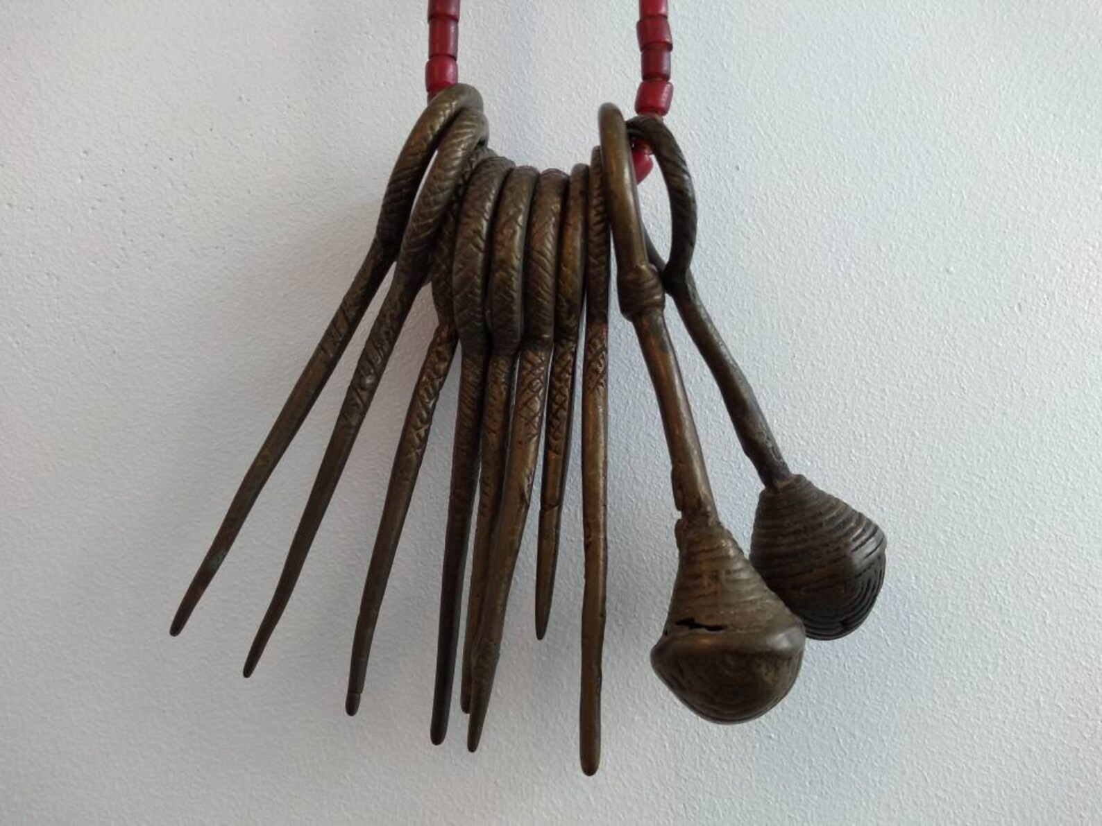 Vintage Asian Spike Bell Charm Pendant Tribal Primitive Brass | Etsy