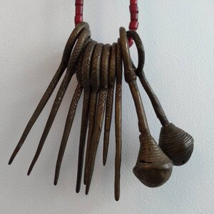 Vintage Asian Spike Bell Charm Pendant Tribal Primitive Brass With ...