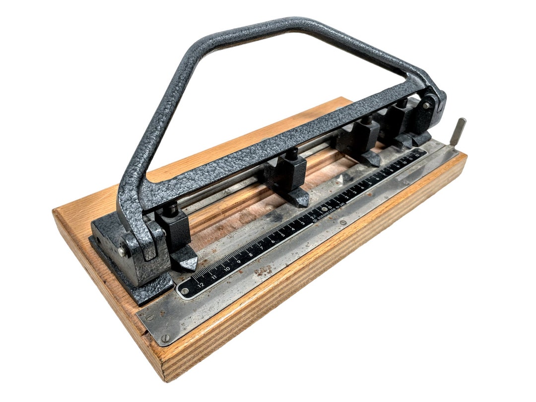 Vintage Hole Punch Office Fully Adjustable 4 Hole Puncher Punch ...
