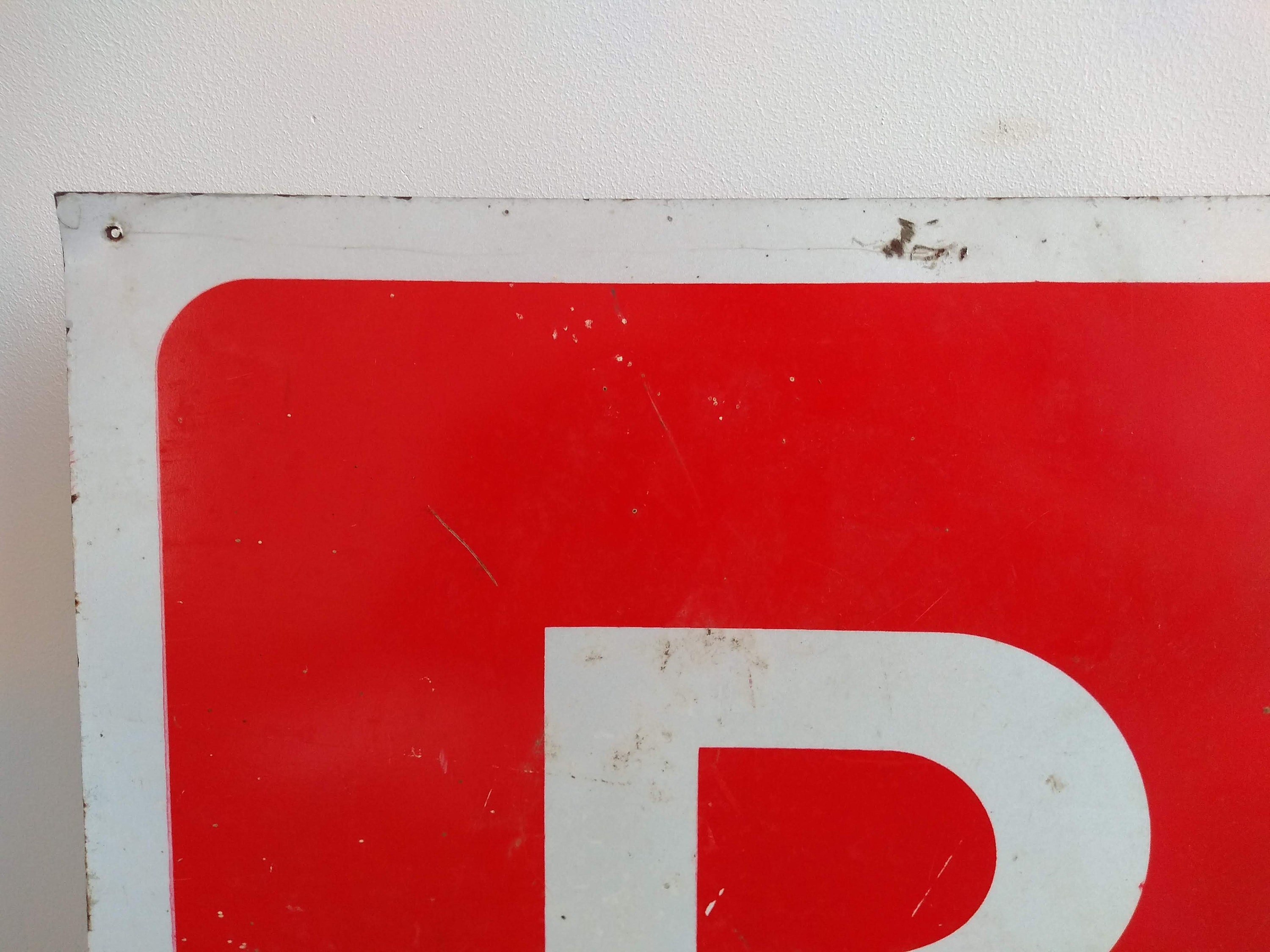 Vintage English Large Red Ramp Warning Sign Metal Roadsign | Etsy