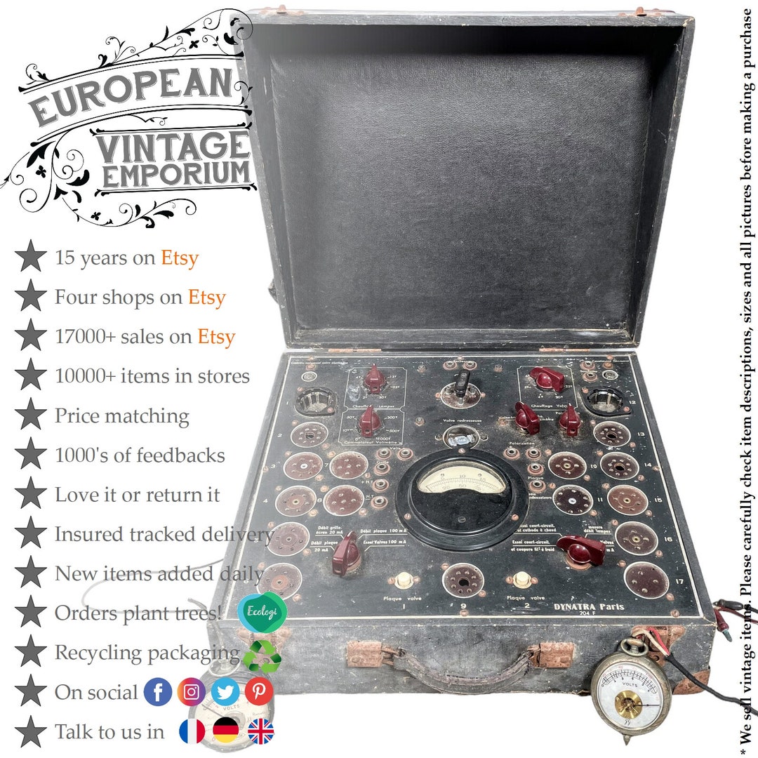 Vintage French Dynatra 204 Valve Tester Lampemetre Analyseur Machine ...