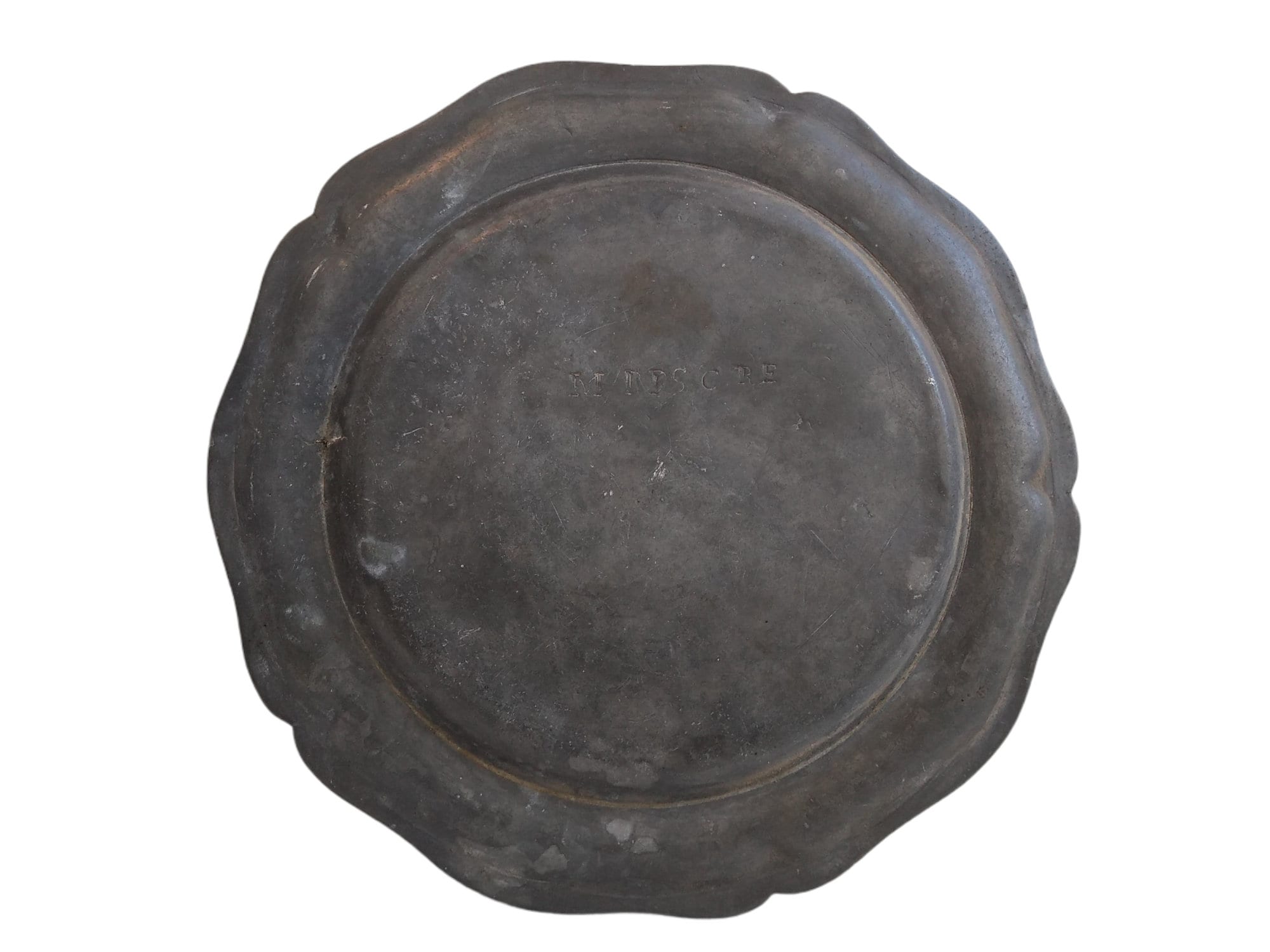 Antique French Small Pewter Dinner Plate tray charger platter | Etsy