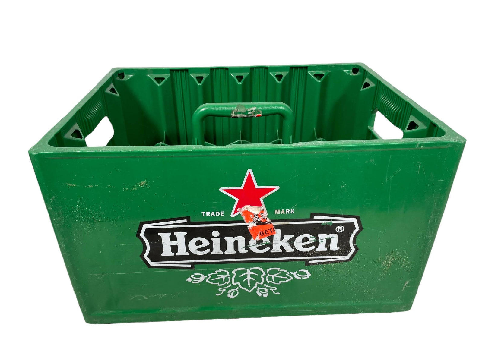 Vintage French Heineken Plastic 24 Bottle Crate Caddie Holder Basket ...