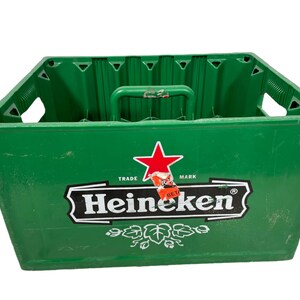 Vintage French Heineken Plastic 24 Bottle Crate Caddie Holder Basket ...