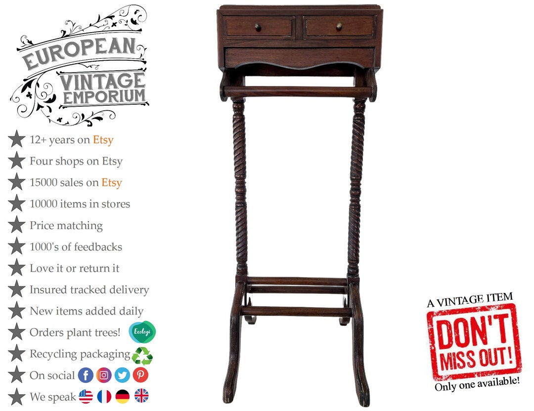 Vintage French Valet Butler Stand Wooden Clothes Hanger Suit Costume ...