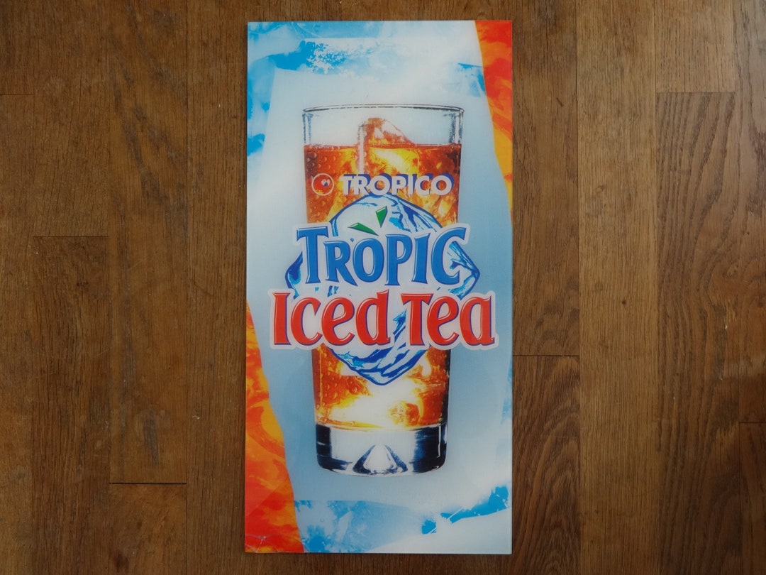 Vintage French Tropico Tropic Iced Tea Shop Sign External Display ...