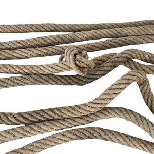 Vintage French Heavy Thick Rope Twelve 12 Metres Banister Tree House ...