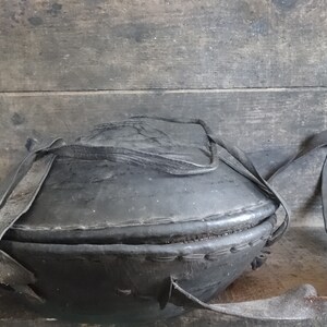 Vintage African Goat Skin Covered Wicker Carrying Basket Lid Lidded ...