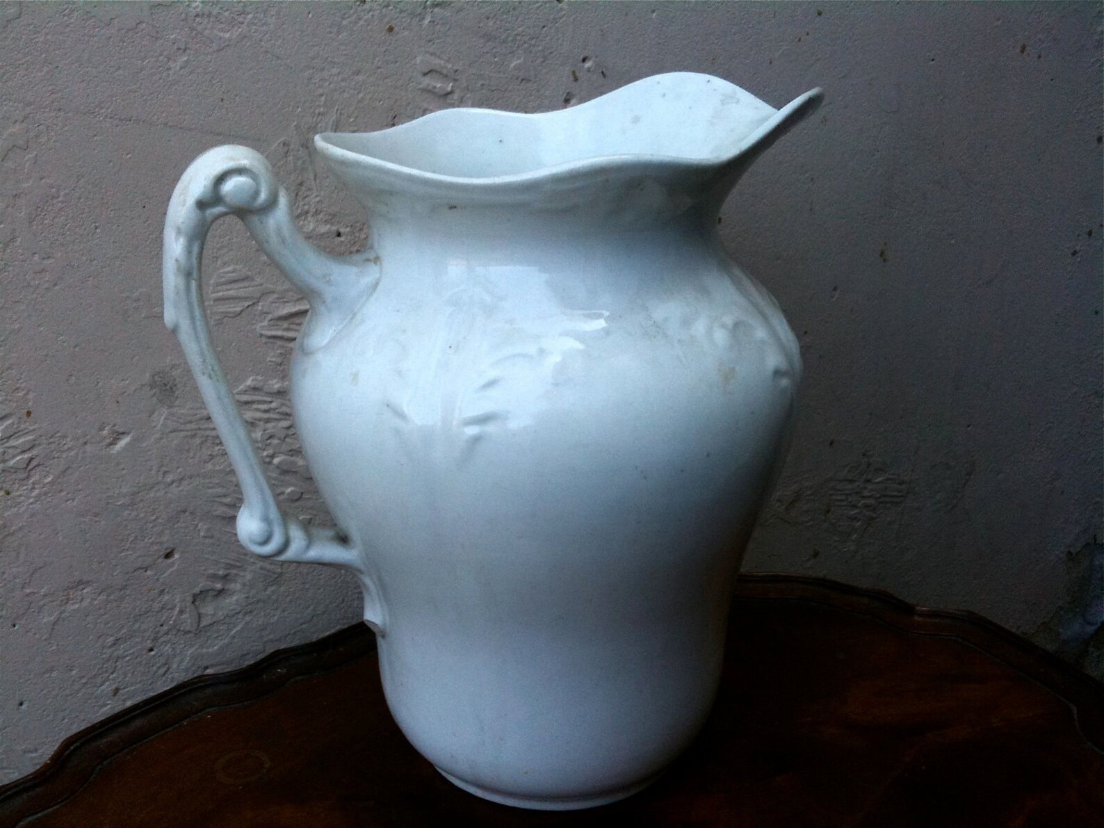 Vintage English Large Heavy White Water Washing Jug White - Etsy