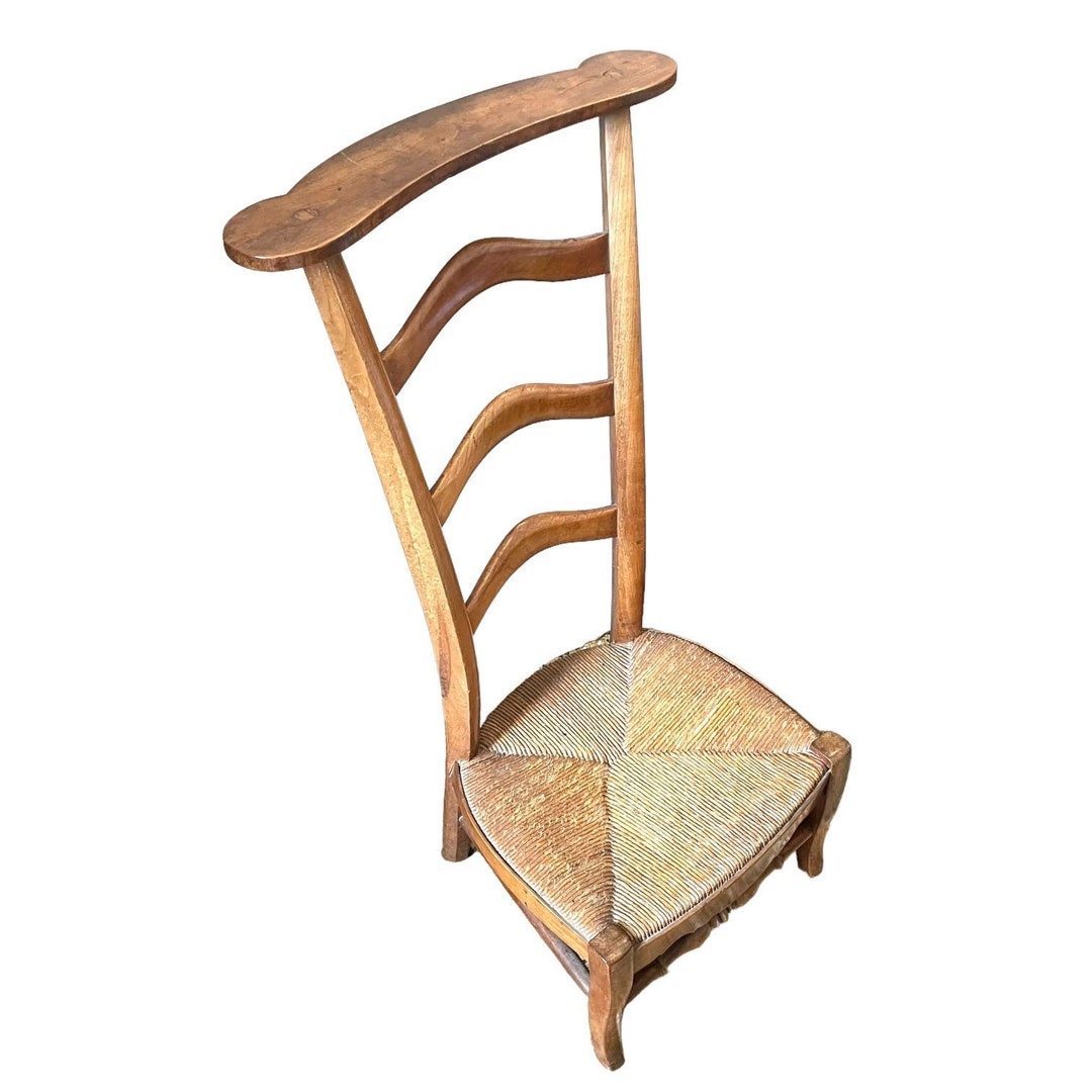 Vintage French Prie Dieux Wooden Prayer Praying Chair Kneeler Kneel ...