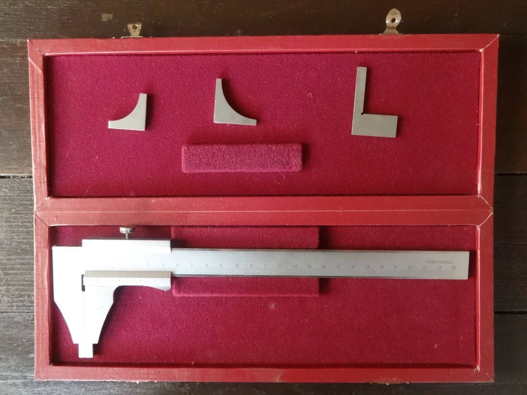 Vintage French Measuring Calipers Size Measure Gauge Machinest Builders ...