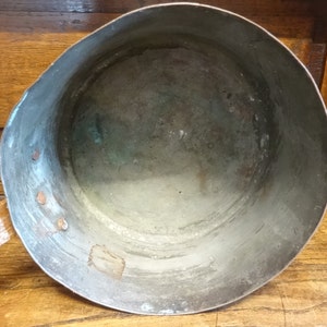 Vintage French Copper Cooking Pot Saucepan Bashed Bruised Old Dented ...