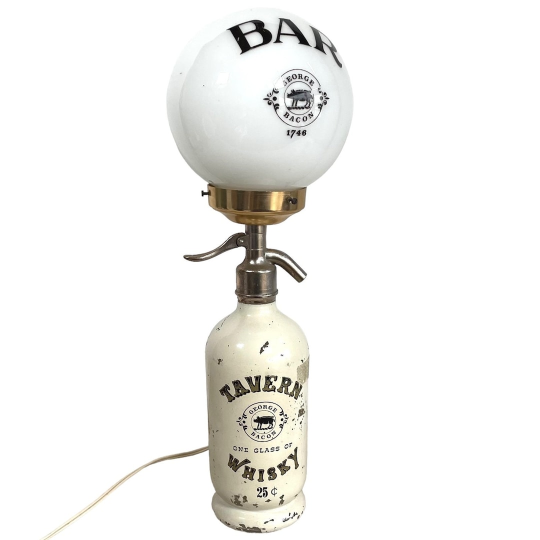 Vintage French Tavern Whisky Bar Man Cave Decor Counter Lamp Electric ...