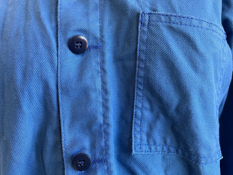 Vintage French Blue Work Cotton Jacket Farmer Jacket Indigo - Etsy