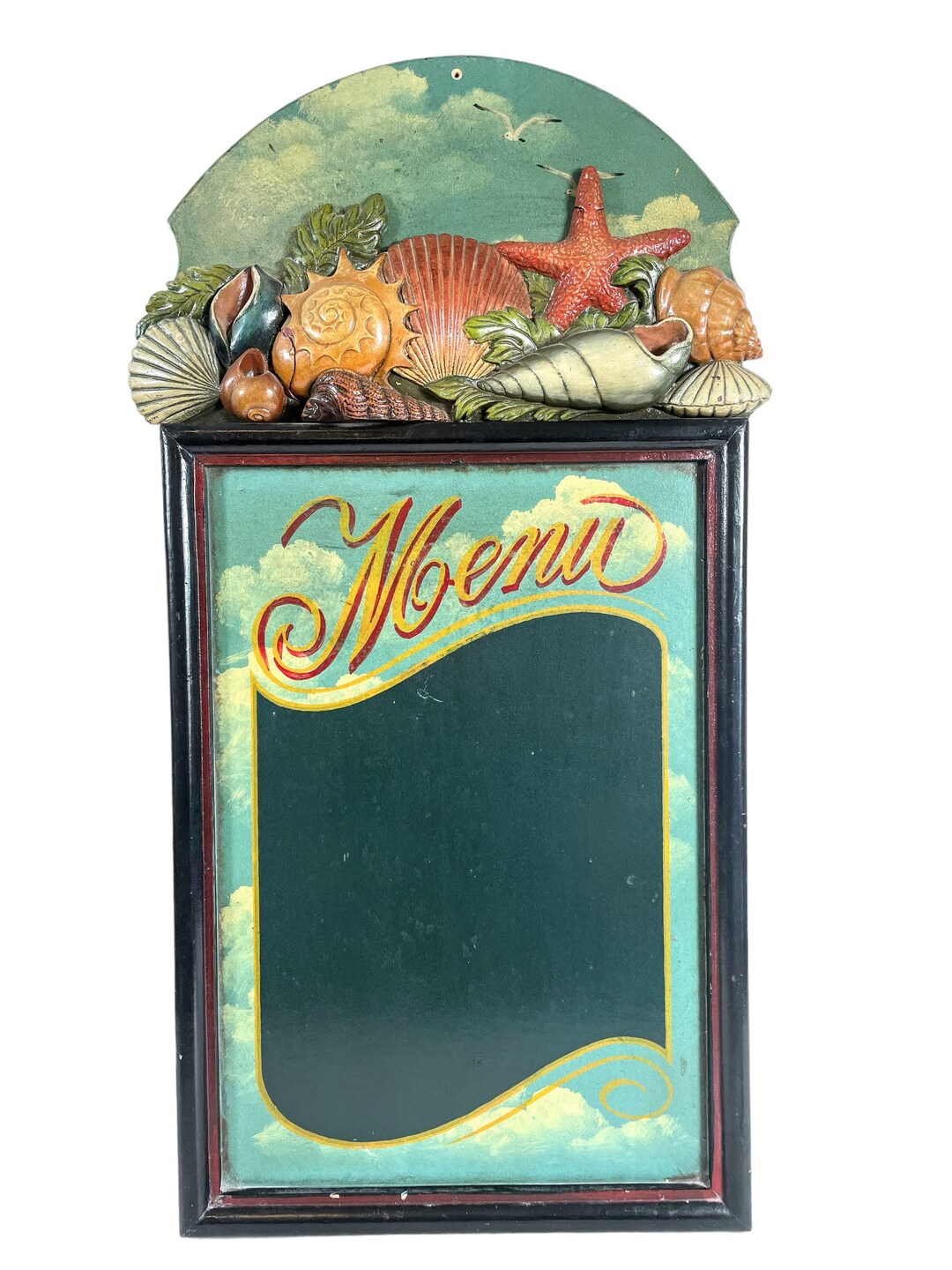 Vintage Menu Sea Themed Blackboard Chalk Board Restaurant Cafe Shop ...
