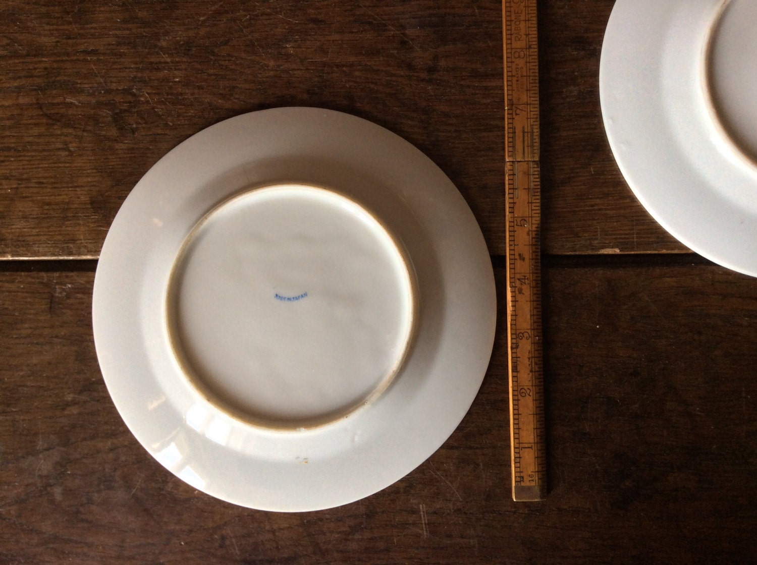 Vintage Japanese White Metalic Dragon Plates Set of 2 Side - Etsy