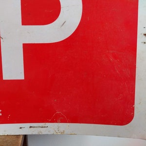 Vintage English Large Red Ramp Warning Sign Metal Roadsign Road Display ...