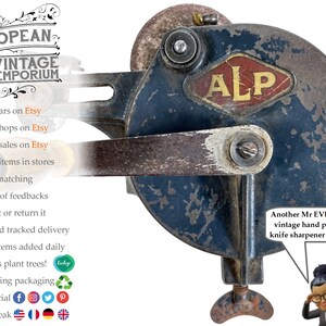 Vintage French ALP Hand Powered Operated Grinding Blade Knife ...