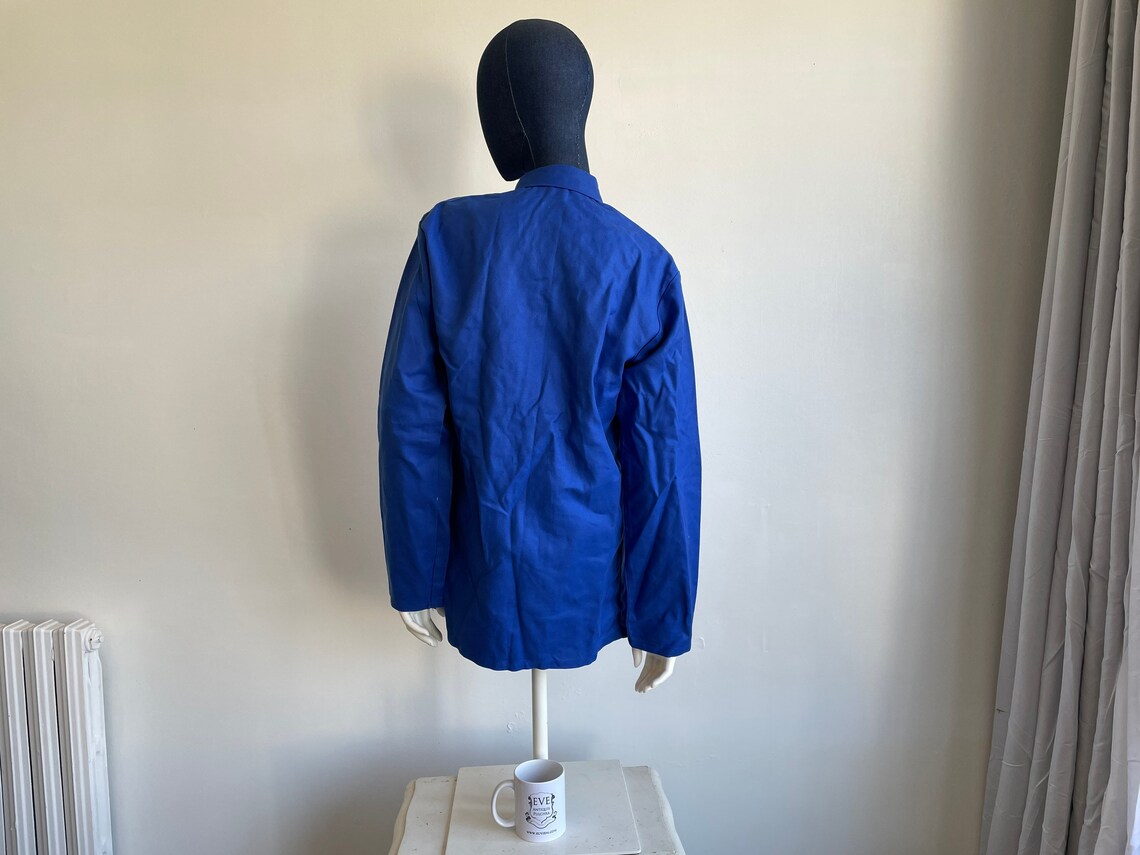 Vintage French Blue Work Cotton Jacket Farmer Jacket Indigo | Etsy