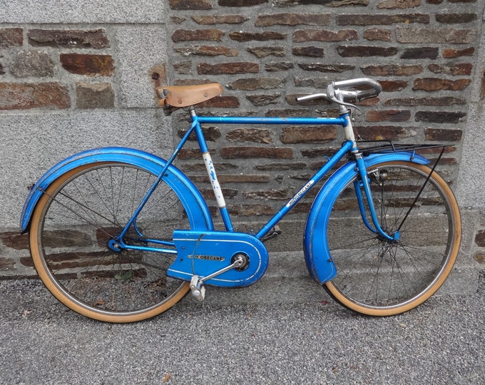 Vintage French Motobecane Blue Cruiser Gentlemen's Bicycle Pedal Brake ...